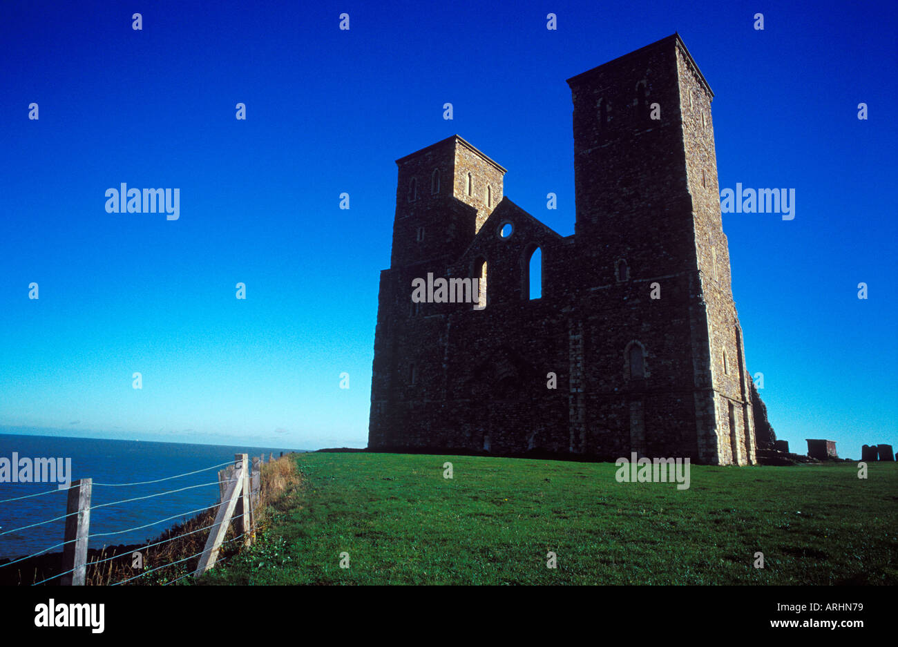Reculver Towers and Roman fort, Kent, UK Stock Photo - Alamy