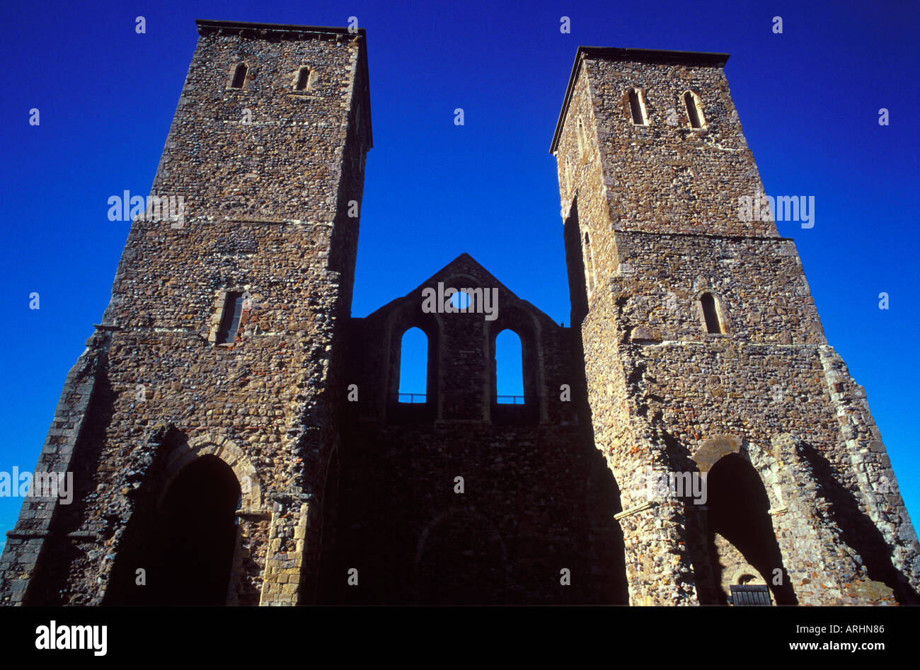 Reculver Towers and Roman fort, Kent, UK Stock Photo - Alamy
