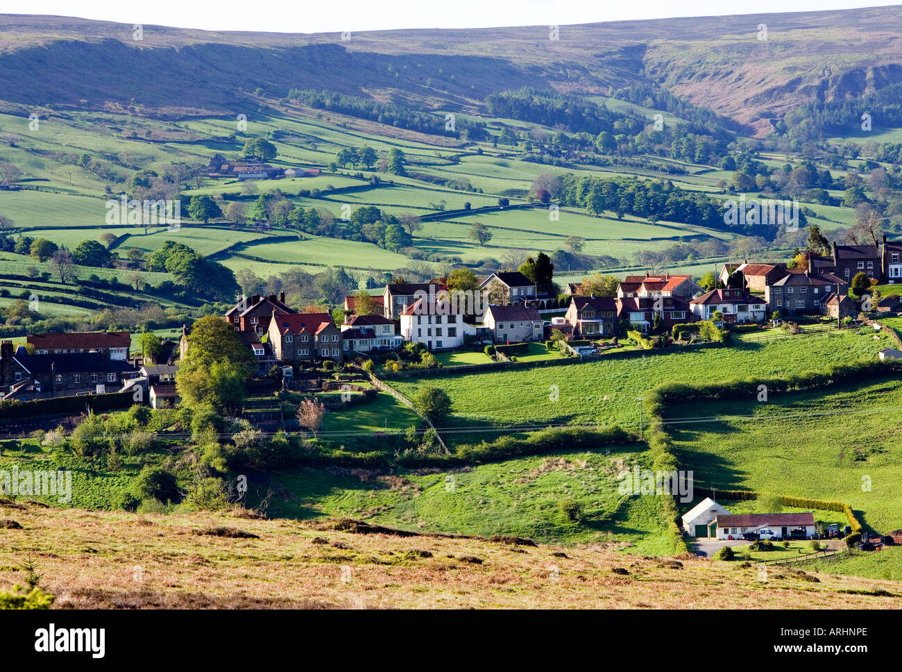 The village from Danby Low Moor in the North with Danby Dale behind to ...