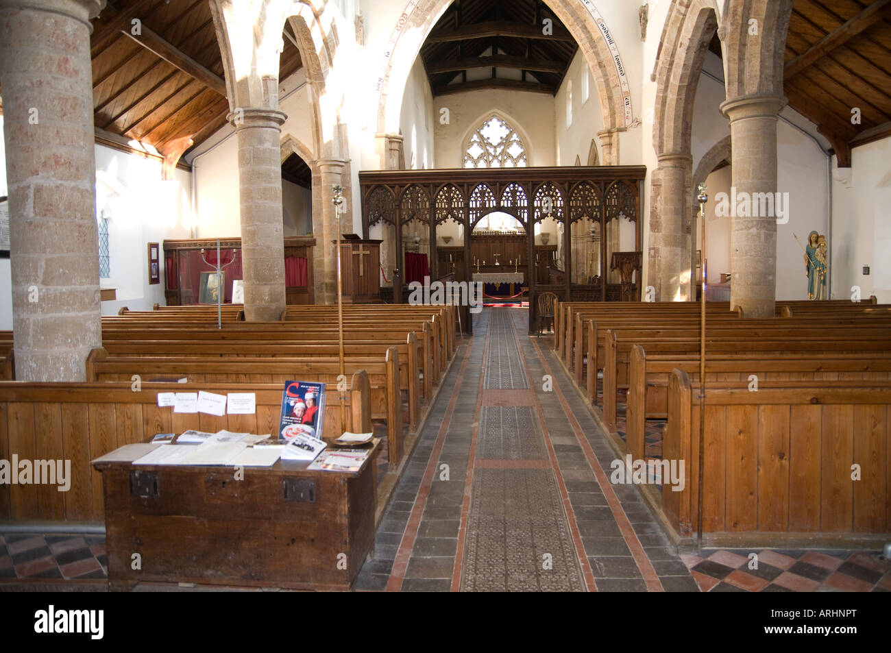 St Michael's church Laxton Notts Stock Photo - Alamy