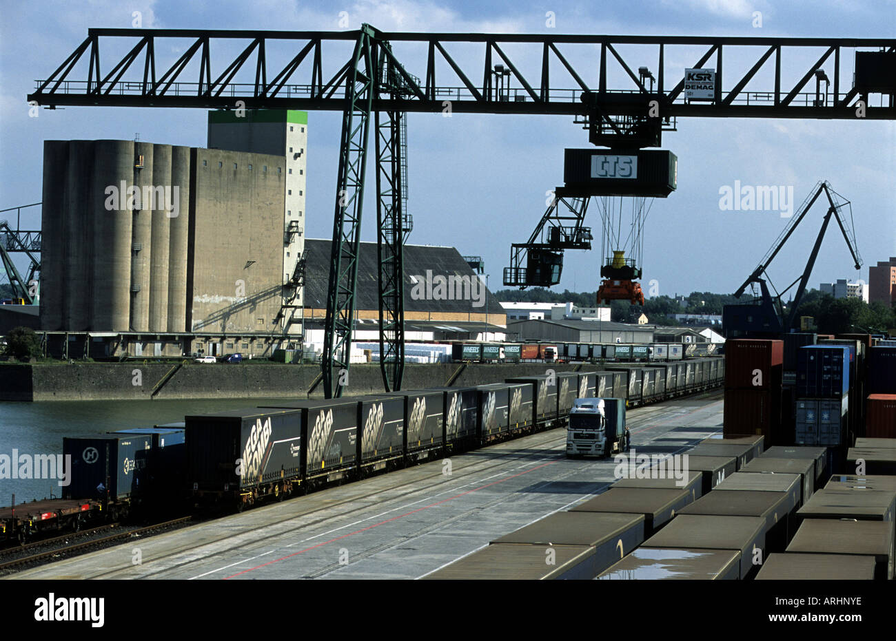 Rail freight container terminal hi-res stock photography and images - Alamy