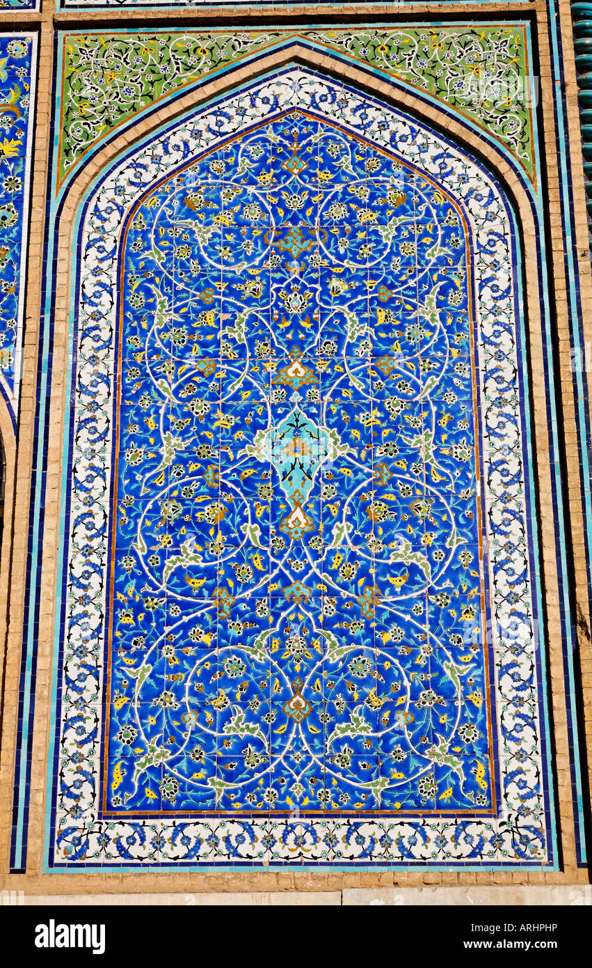 Architectural decoration on the Masjid i Sheikh Lotfallah Isfahan Iran ...