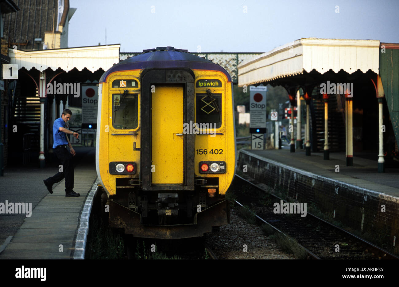 Local passenger train from Ipswich to Lowestoft on the East Suffolk ...
