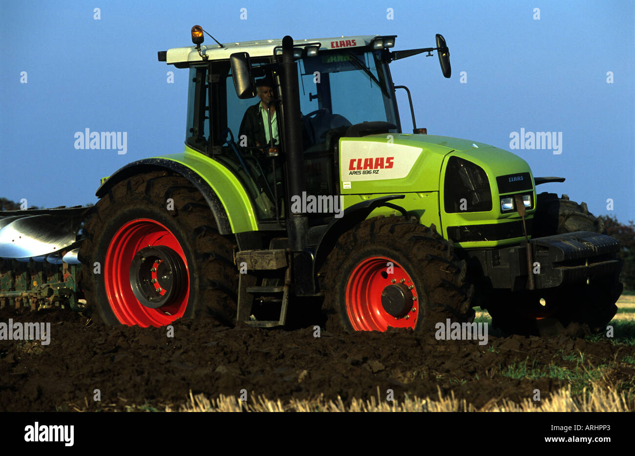 Class Ares 836 R2 tractor on a farm in Bawdsey, Suffolk, UK Stock Photo ...