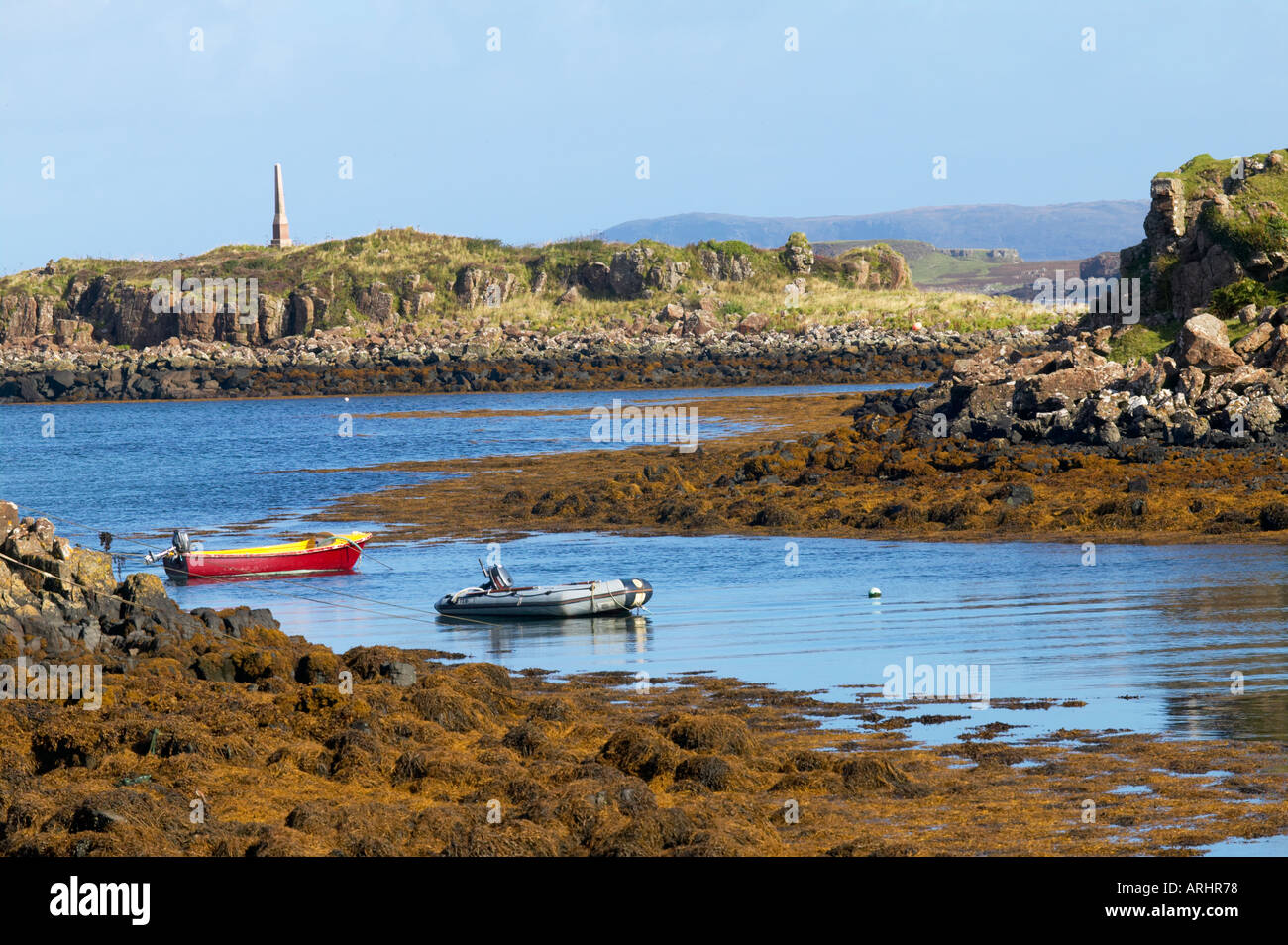 Isle of Mull Croig harbour north west of Mull with fishing and research ...