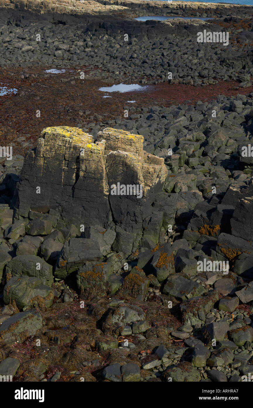 rock stacks on the north west end of the Isle of Mull Stock Photo - Alamy