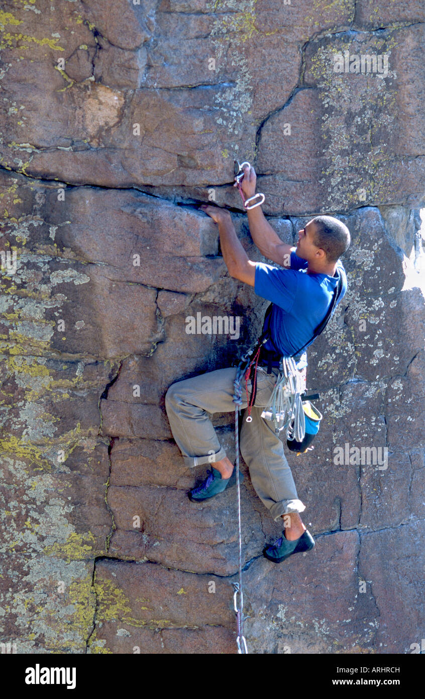 Man rock climbing near Golden Colorado Stock Photo - Alamy