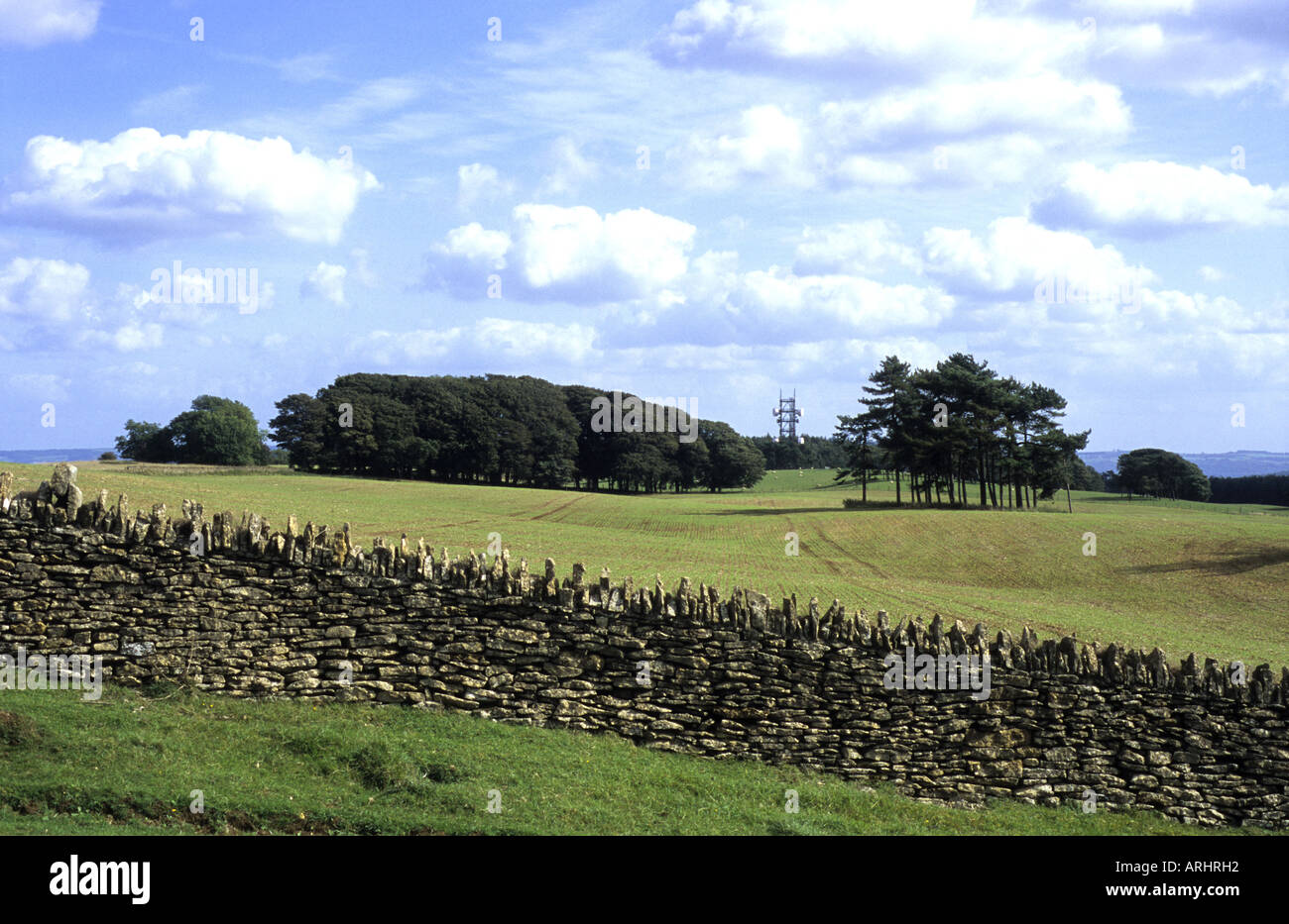 Top of Bredon Hill looking towards the telecommunications mast ...