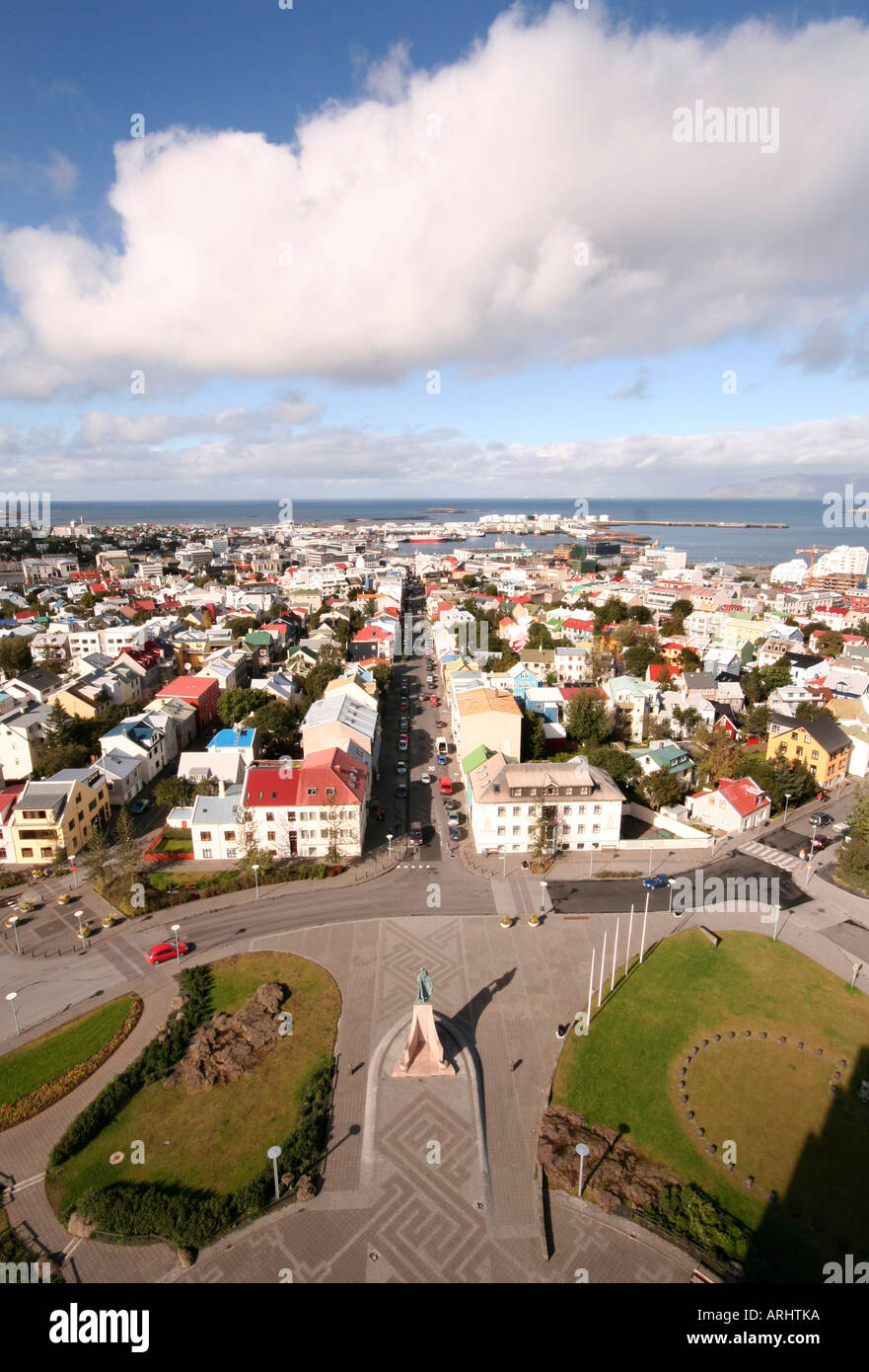 Iceland reykjavik birds eye view hi-res stock photography and images ...