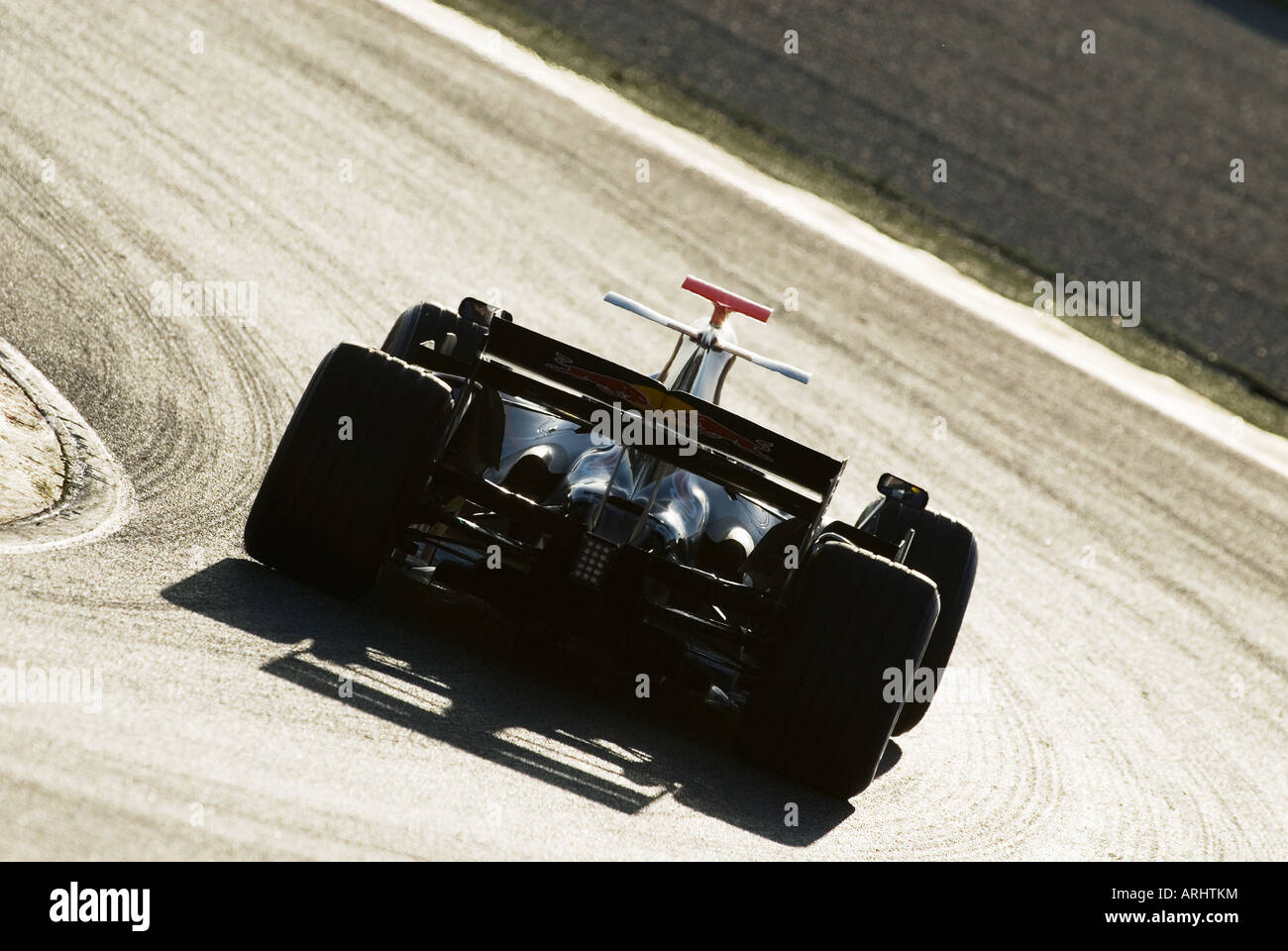 Formula 1 racecar speeds through curve Jan. 2008 Stock Photo - Alamy