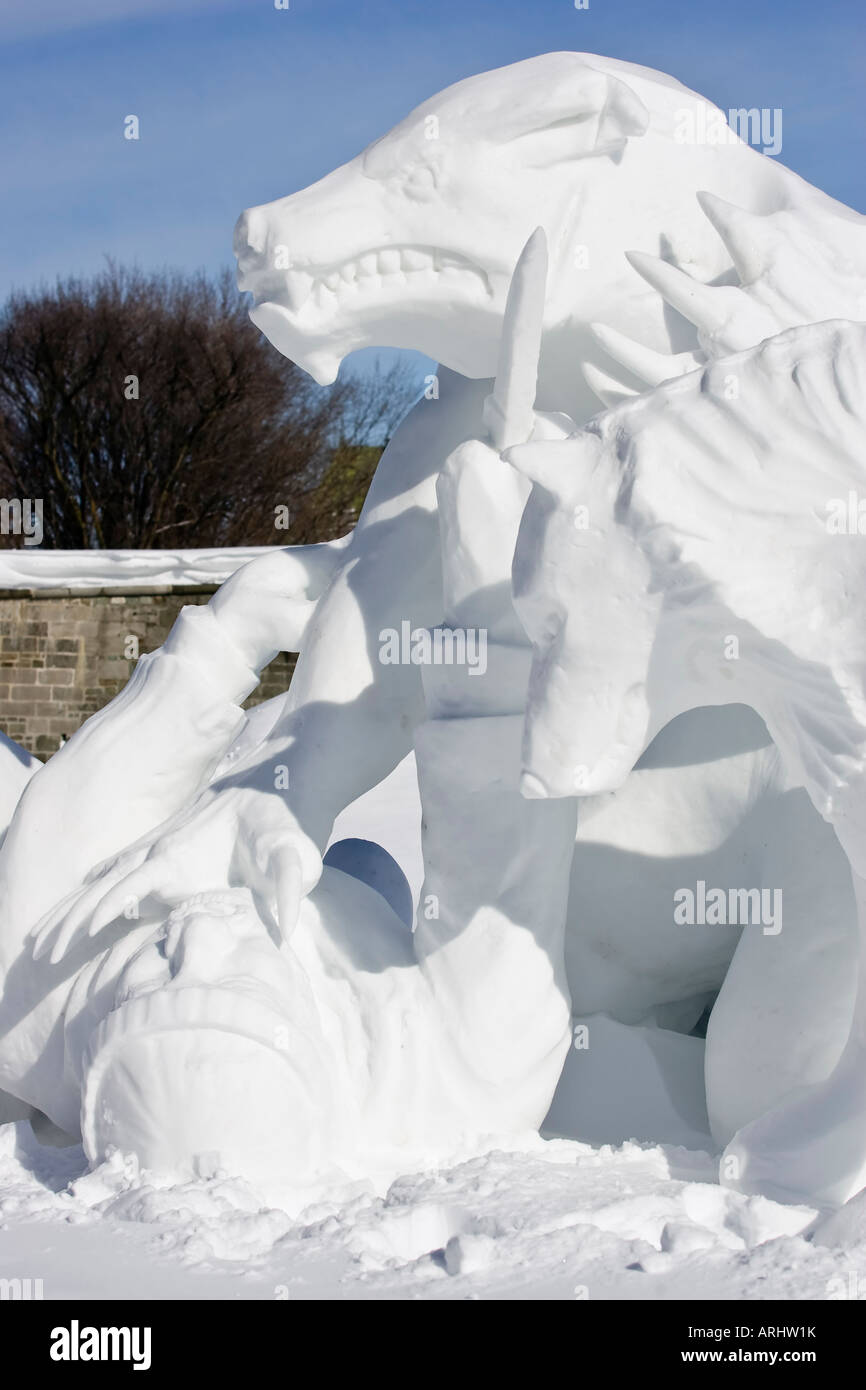 International winter sculpture contest of the Quebec Winter Carnival ...