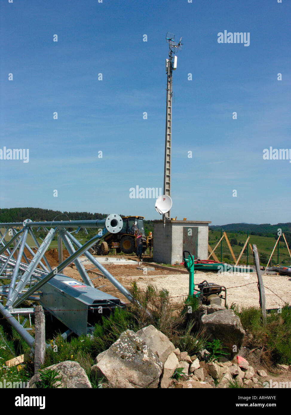 replacing an old transmitting station with a new one Stock Photo - Alamy