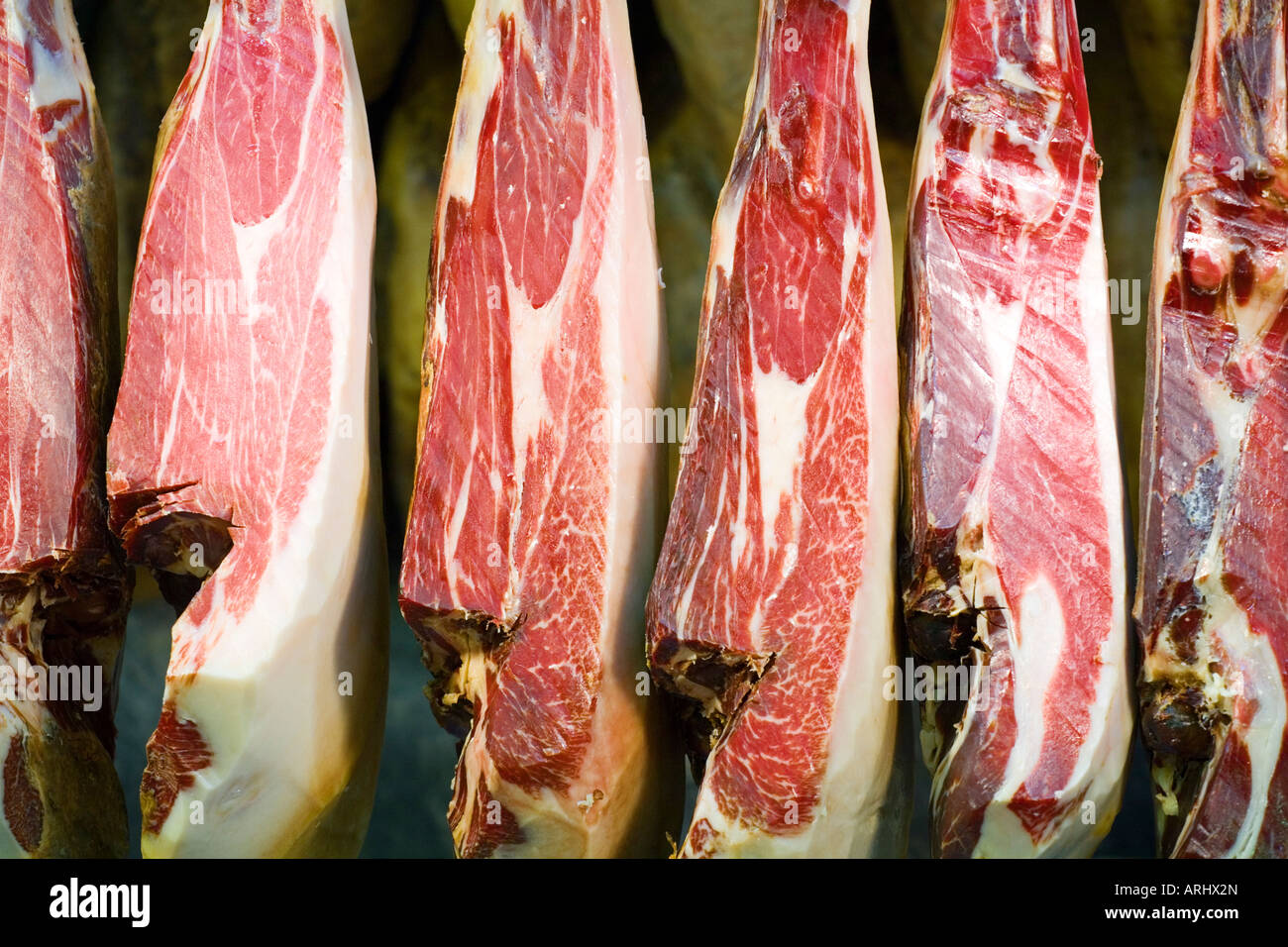 Close up cured hams hi-res stock photography and images - Alamy