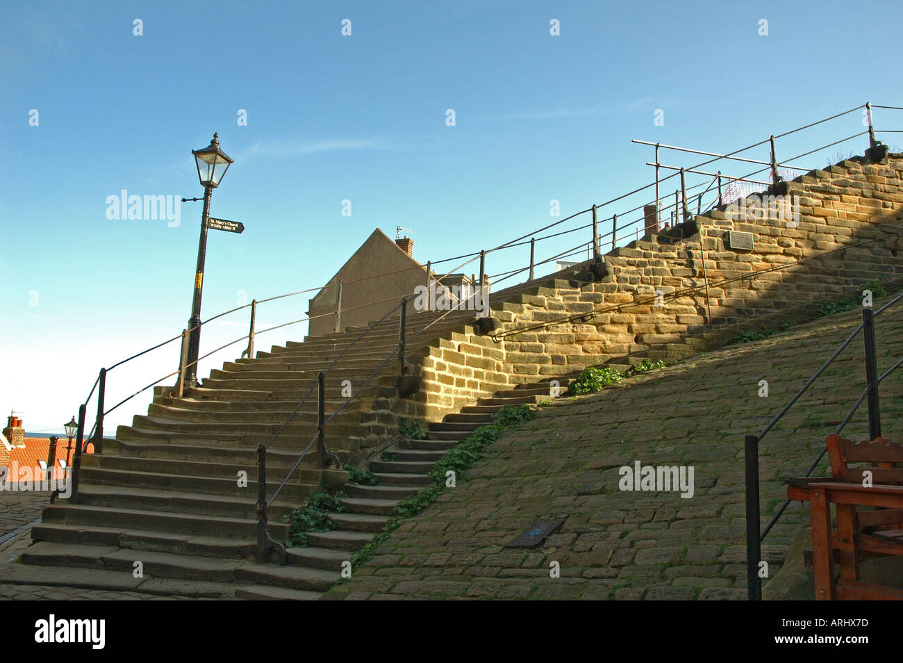 The 199 Steps Whitby North Yorks Stock Photo - Alamy