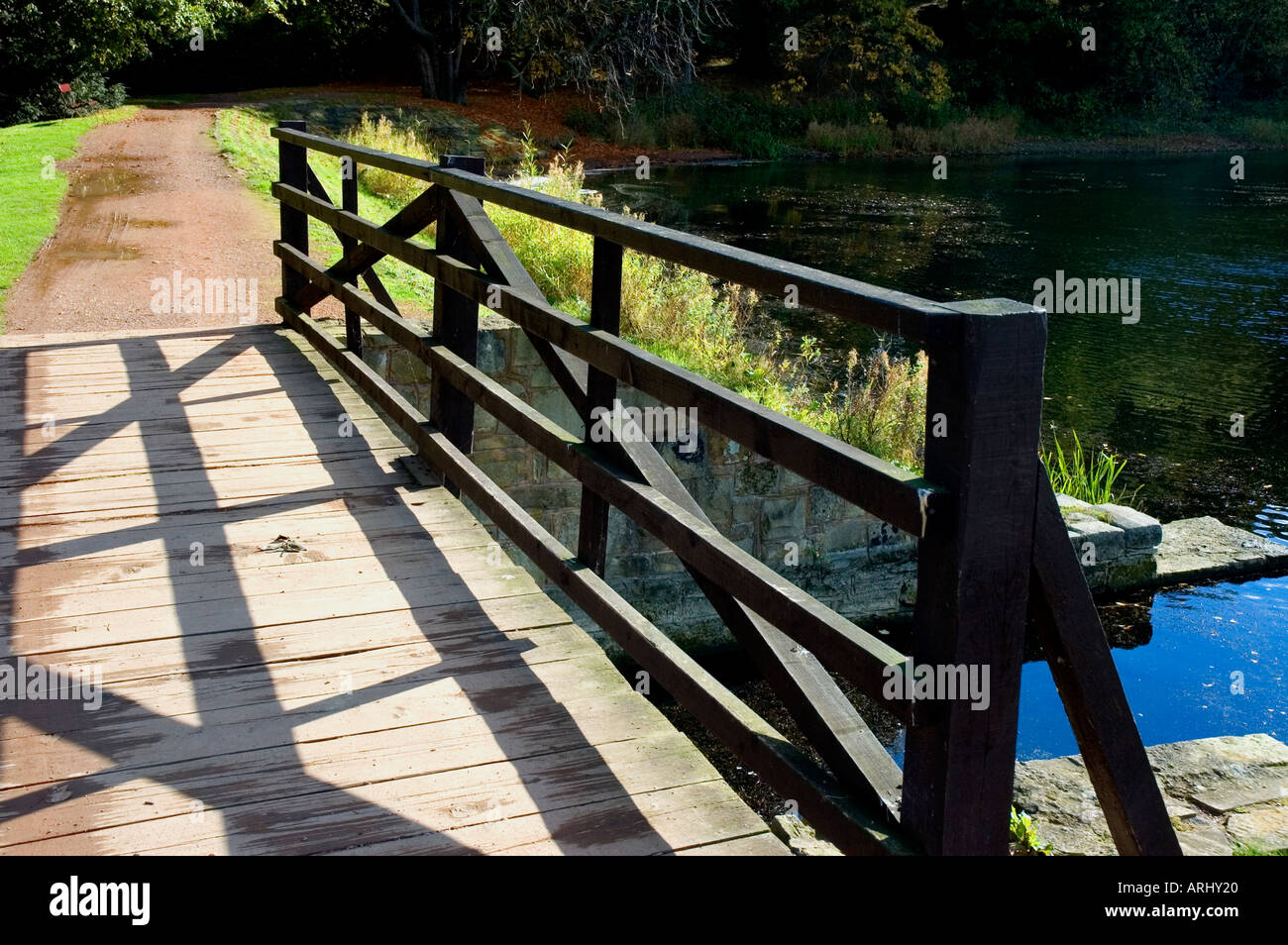 Bridge with shadows Stock Photo - Alamy