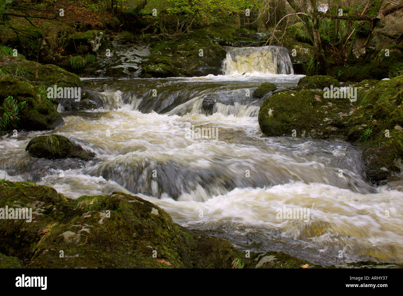 Small set of waterfalls Lake District UK Stock Photo - Alamy