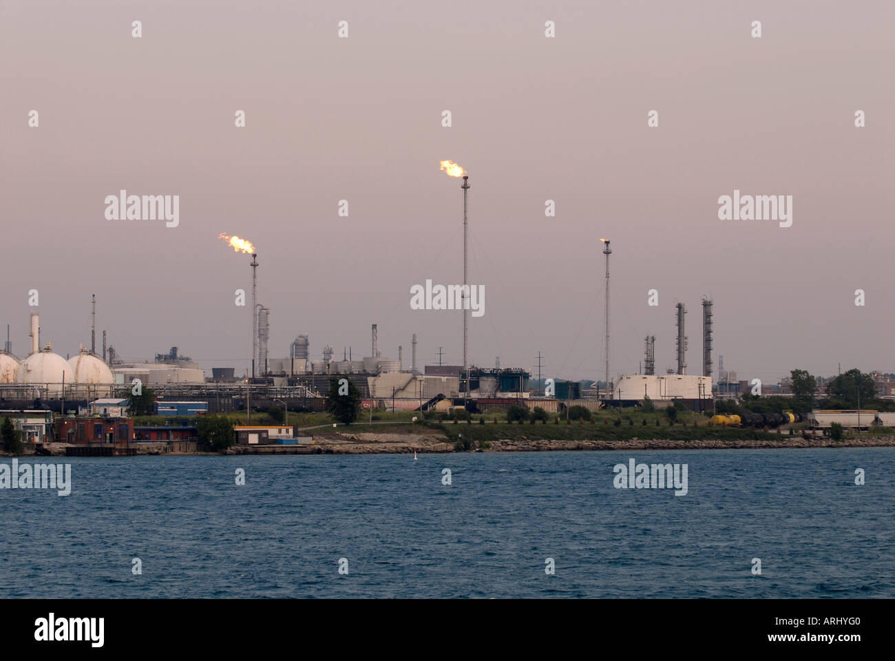 Serious air pollution from the chemical valley in sarnia ontario canada ...