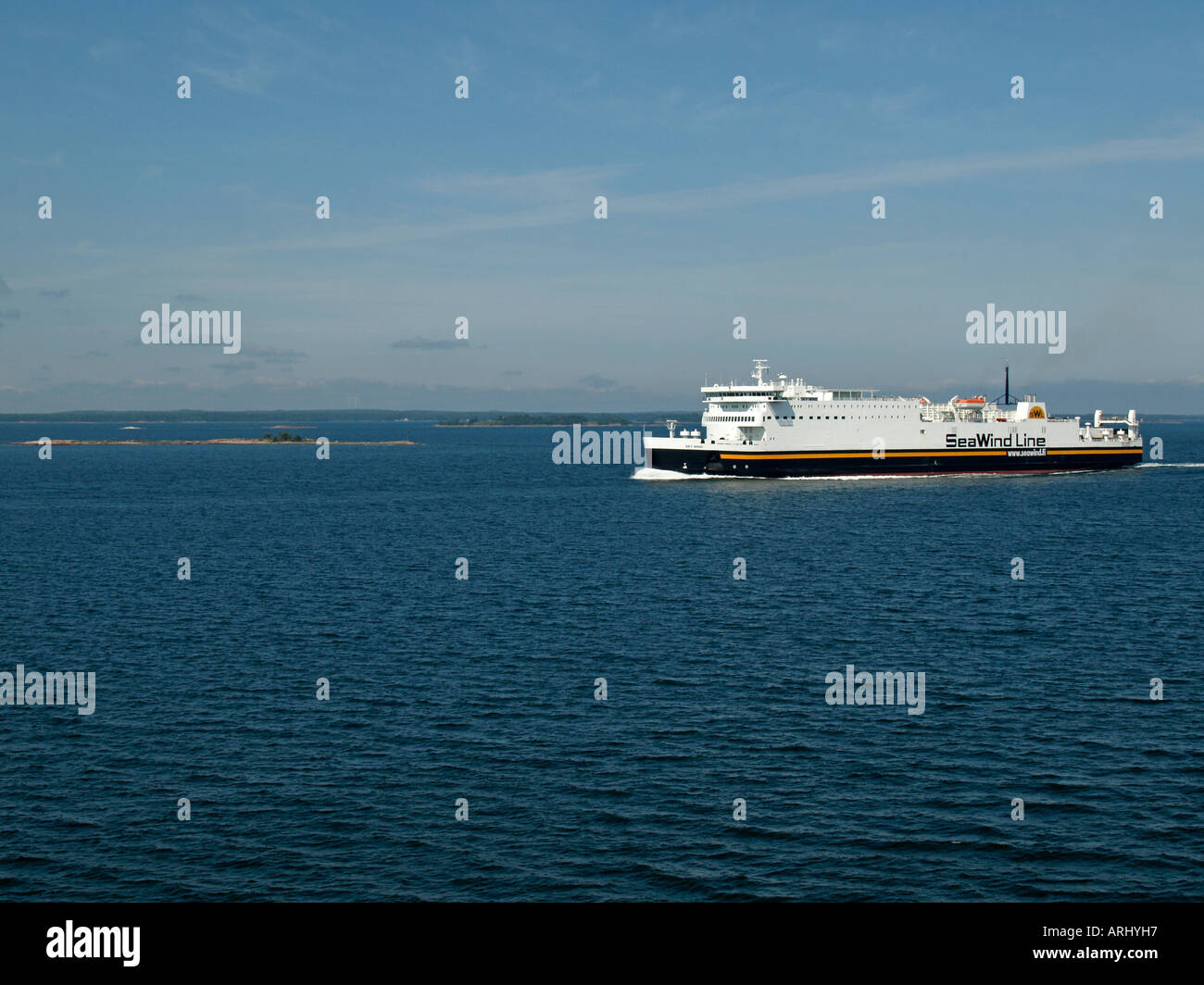 ferry of the shipping company Sea Wind Line on Baltic Sea on the way ...