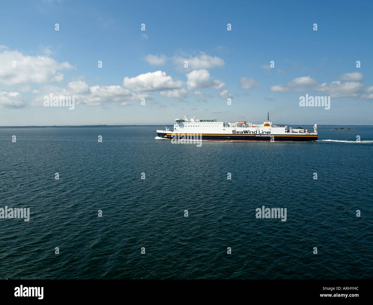 ferry of the shipping company Sea Wind Line on Baltic Sea on the way ...