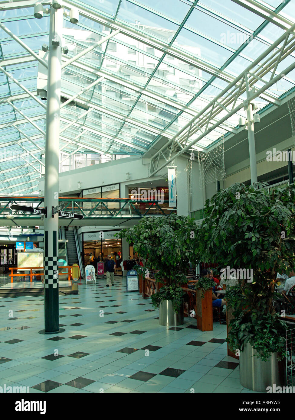 modern mall shopping passage center in Kouvola Finland Stock Photo - Alamy