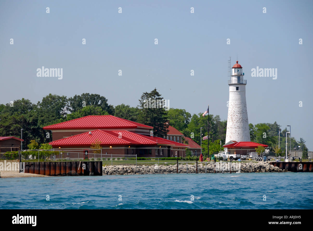 Fort Gratiot Lighthouse at Port Huron Michigan on Lake Huron Stock Photo - Alamy