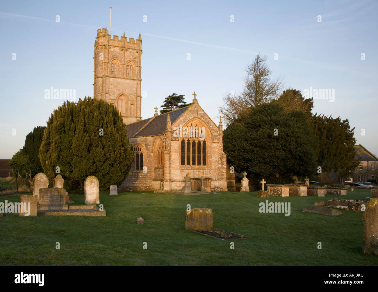The parish church of St Peter and St Paul at Muchelney on the Somerset ...