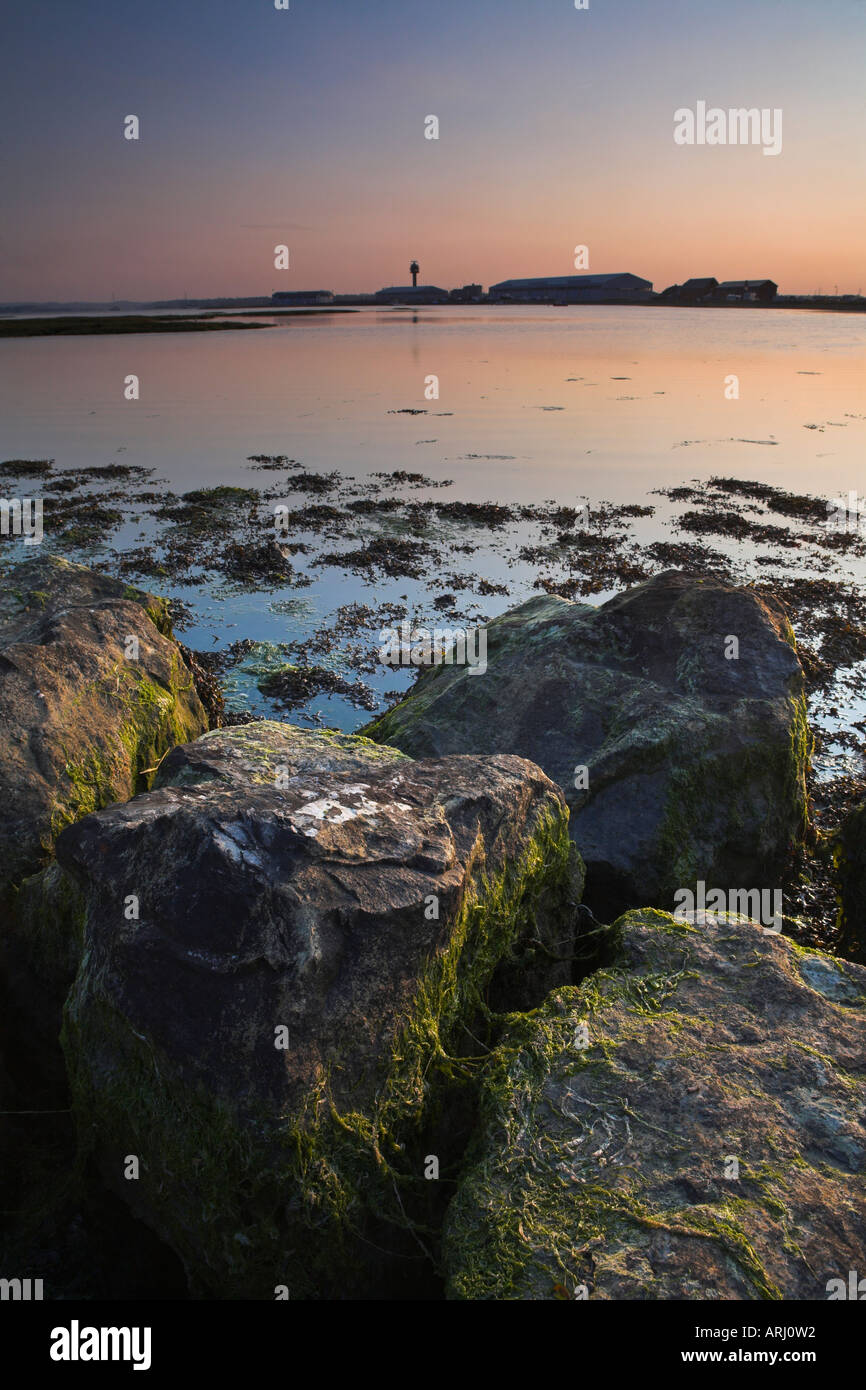 View over the nature reserve towards Calshot activities centre Stock ...