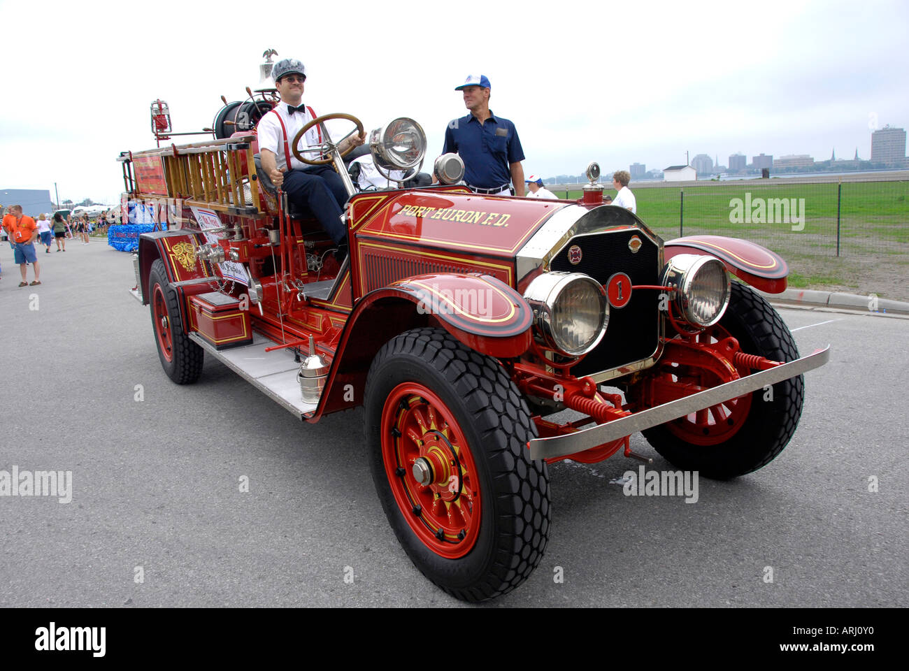 Historic red fire engine Stock Photo - Alamy