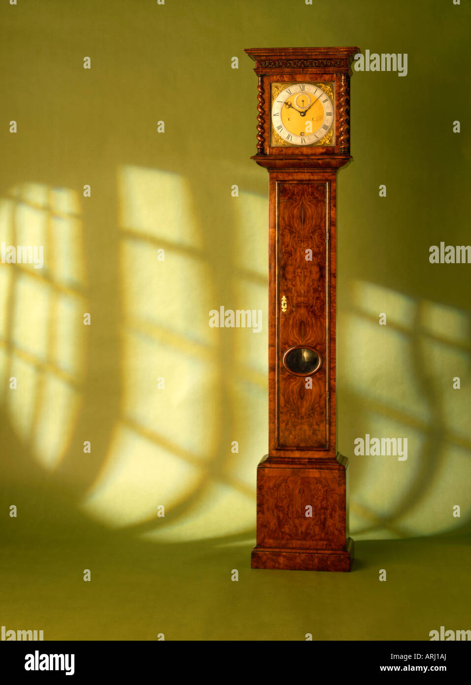 Burr walnut longcase clock by Joseph Knibb circa 1690 Stock Photo - Alamy