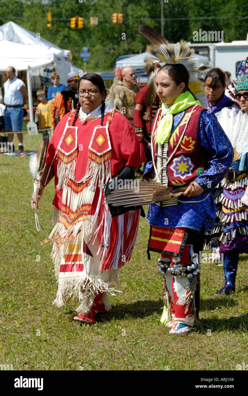 Chippewa and Pottawattamie Indians hold a powwow in southeast Michigan ...