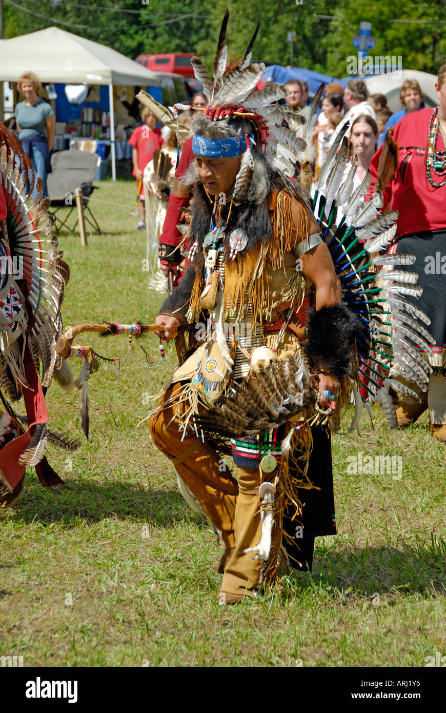 Chippewa and Pottawattamie Indians hold a powwow in southeast Michigan ...