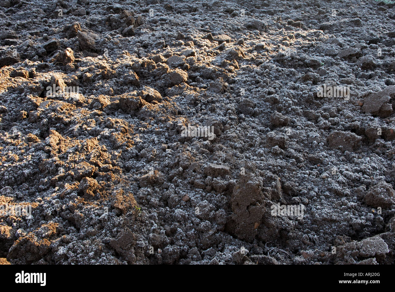 Frost on Soil Stock Photo - Alamy