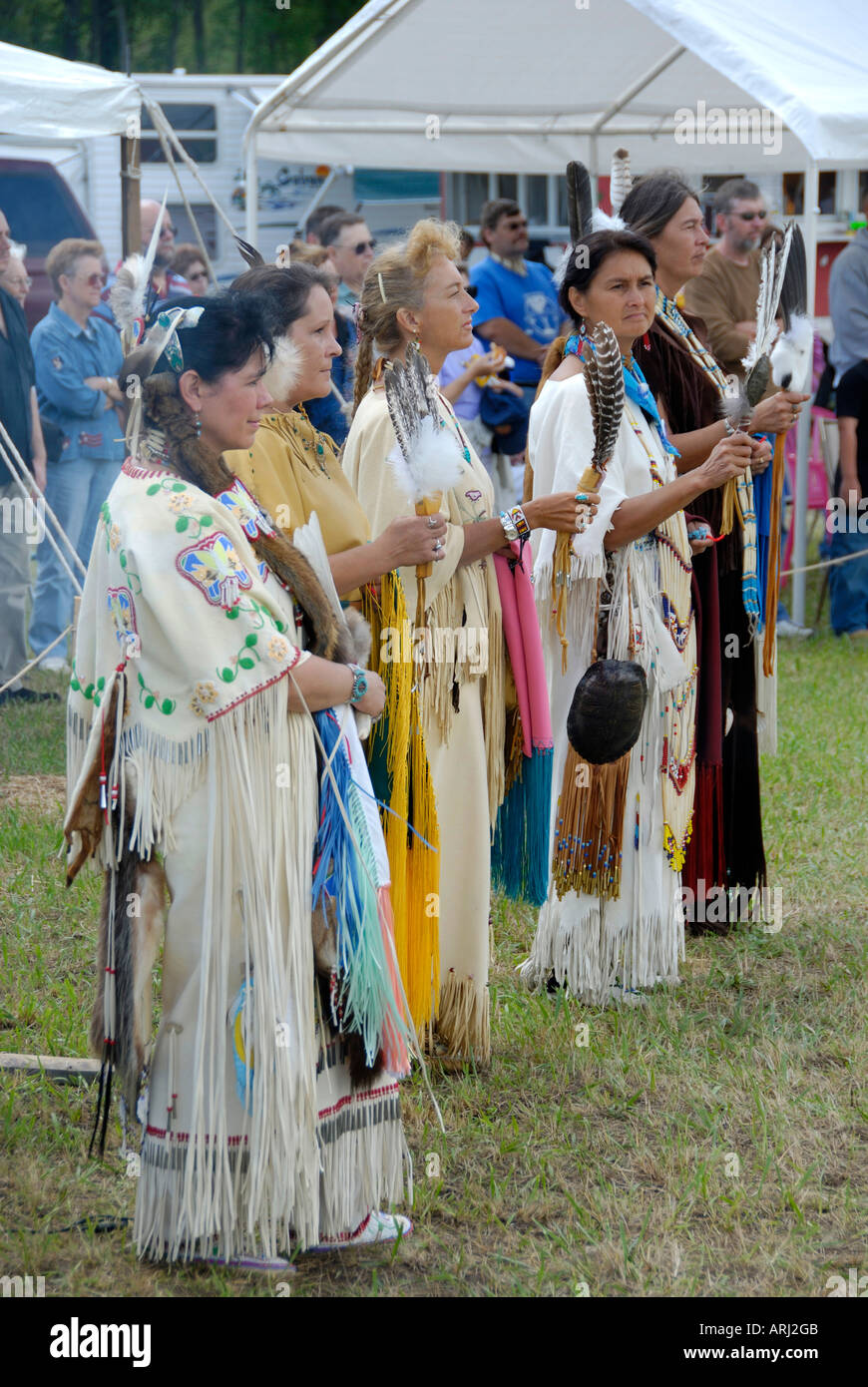 Chippewa and Pottawattamie Indians hold a powwow in southeast Michigan ...