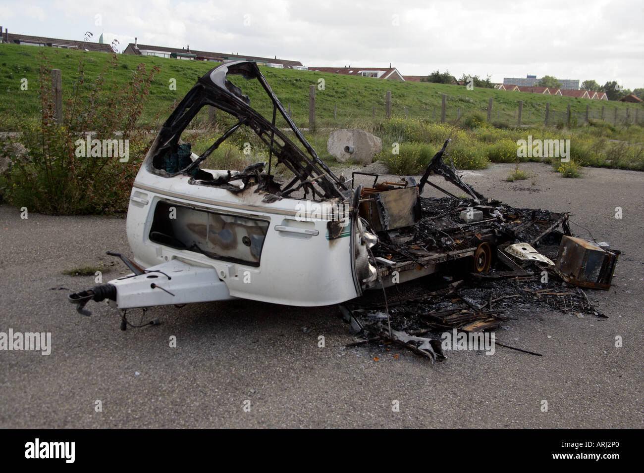 Burnt caravan hi-res stock photography and images - Alamy