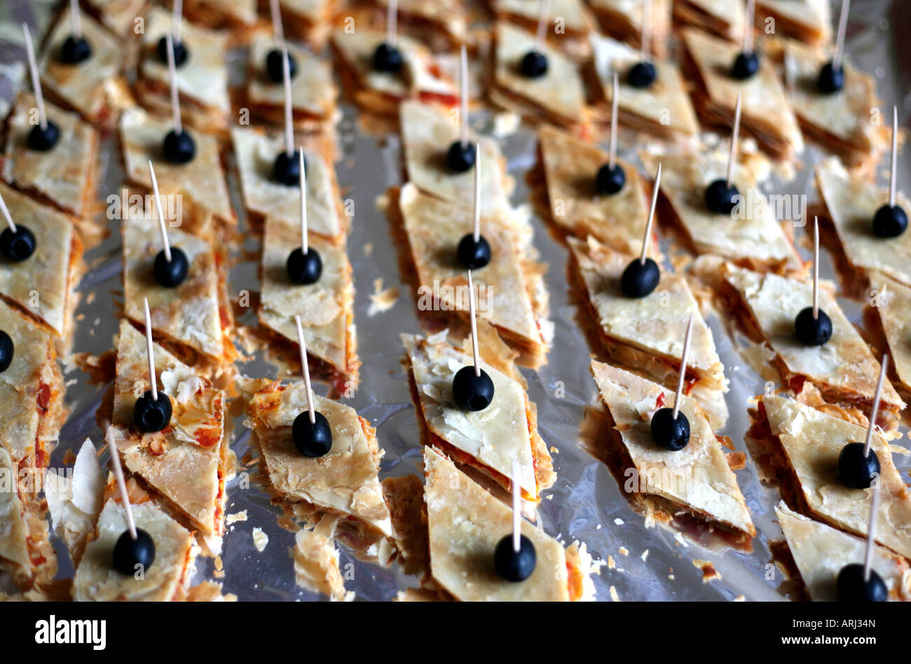 Canapes in London restaurant Stock Photo - Alamy