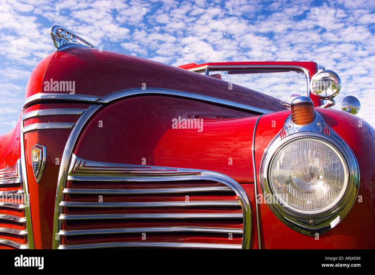 A close up of a classic 1941 Chrysler Plymouth Special DeLuxe P11 Power ...