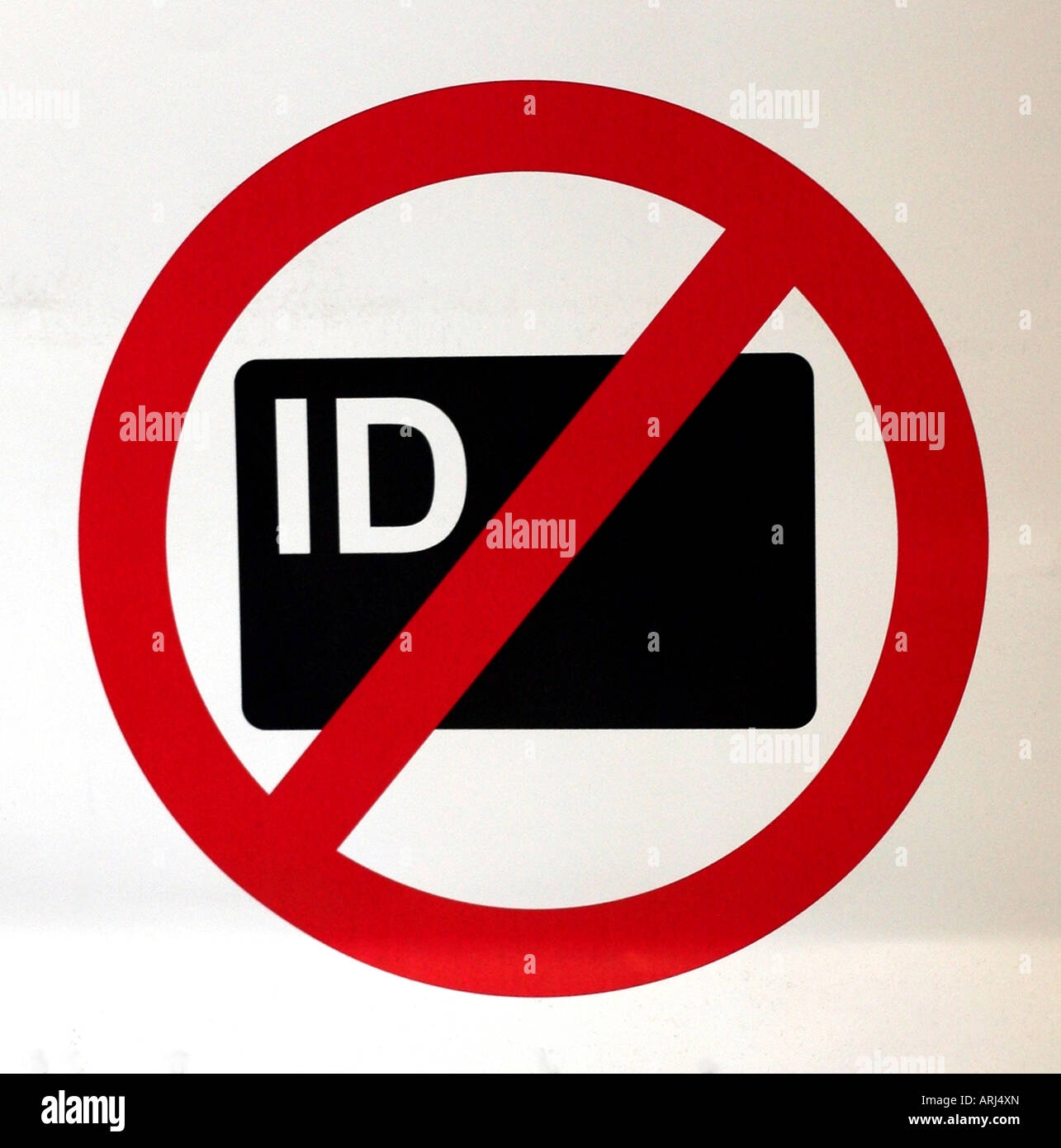 Anti identity card campaign symbol London 2007 Stock Photo - Alamy