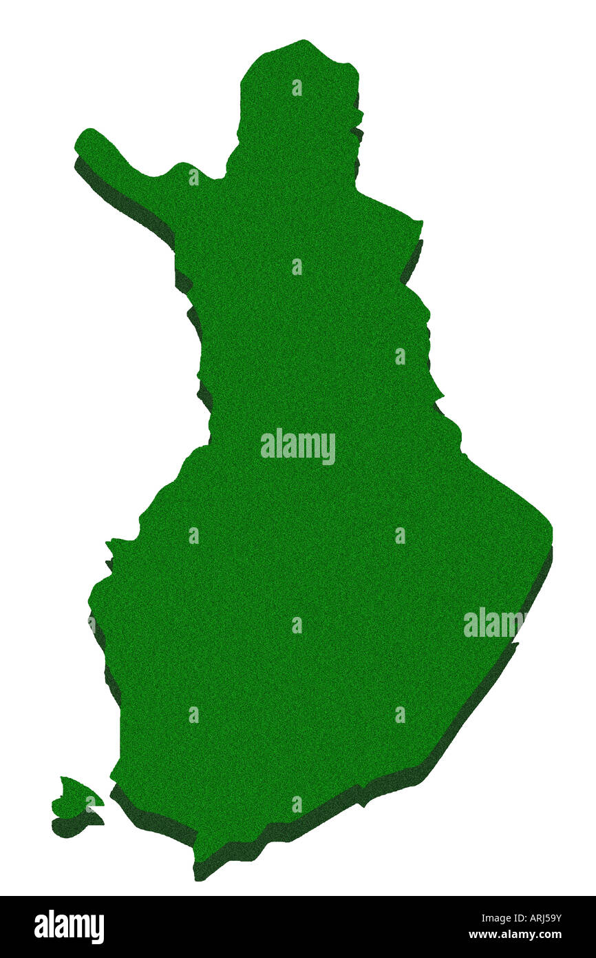 Outline map of Finland Stock Photo - Alamy