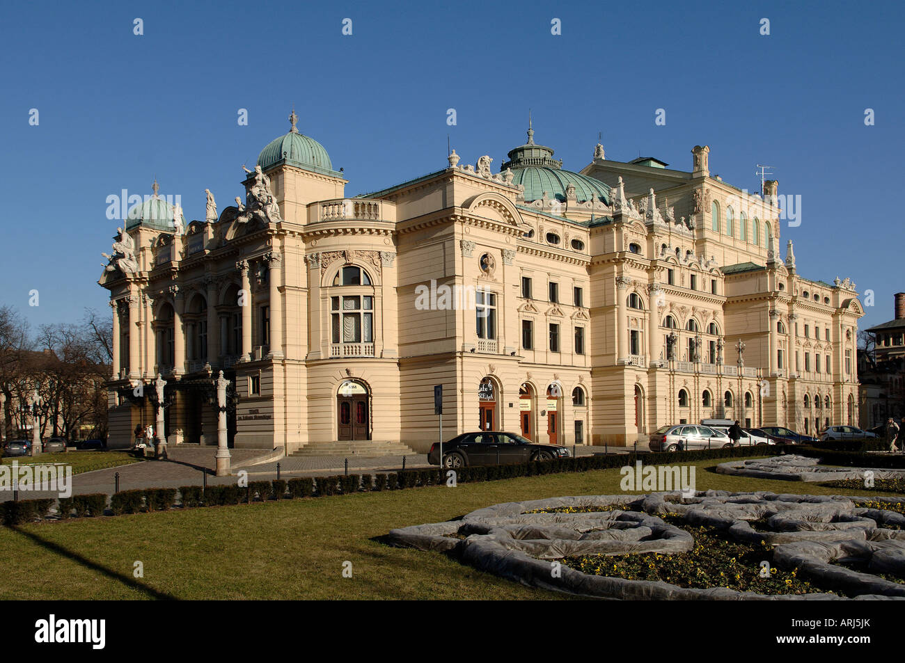 Slowacki theatre old town Krakow Stock Photo - Alamy