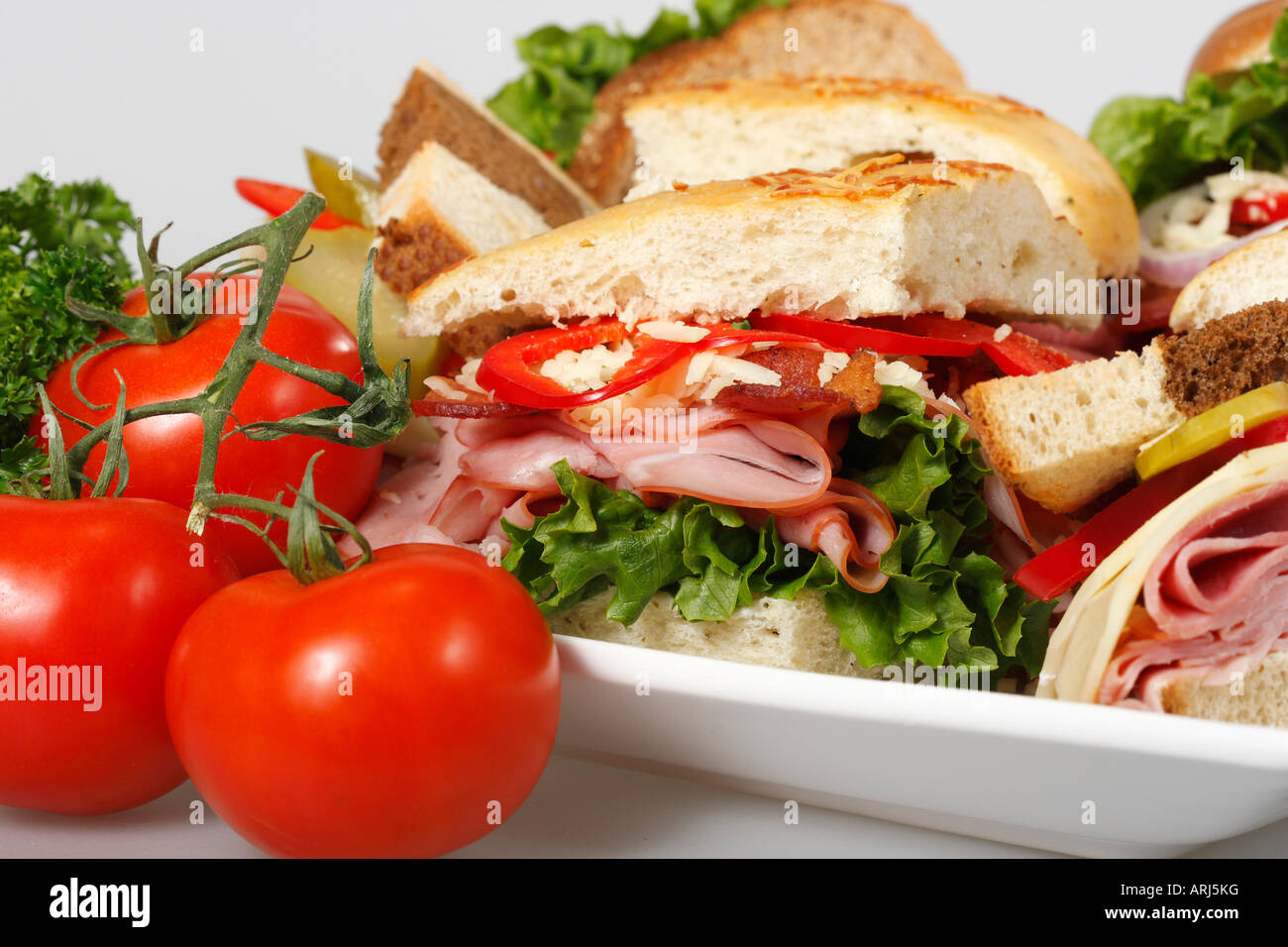 Cross section sandwiches bread ham hi-res stock photography and images ...