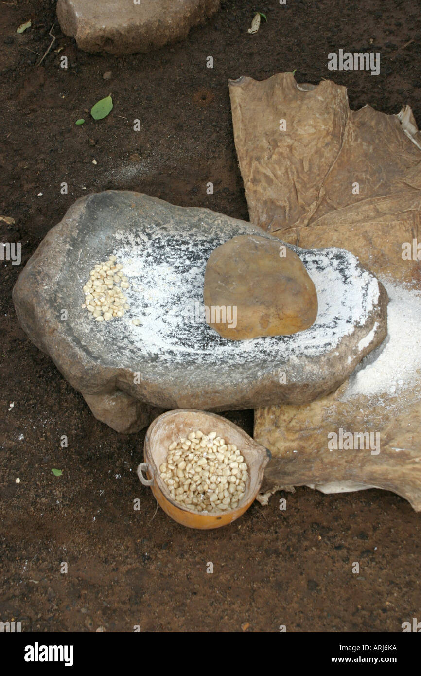 grind stone for sorghum and maize, Sudan Stock Photo - Alamy