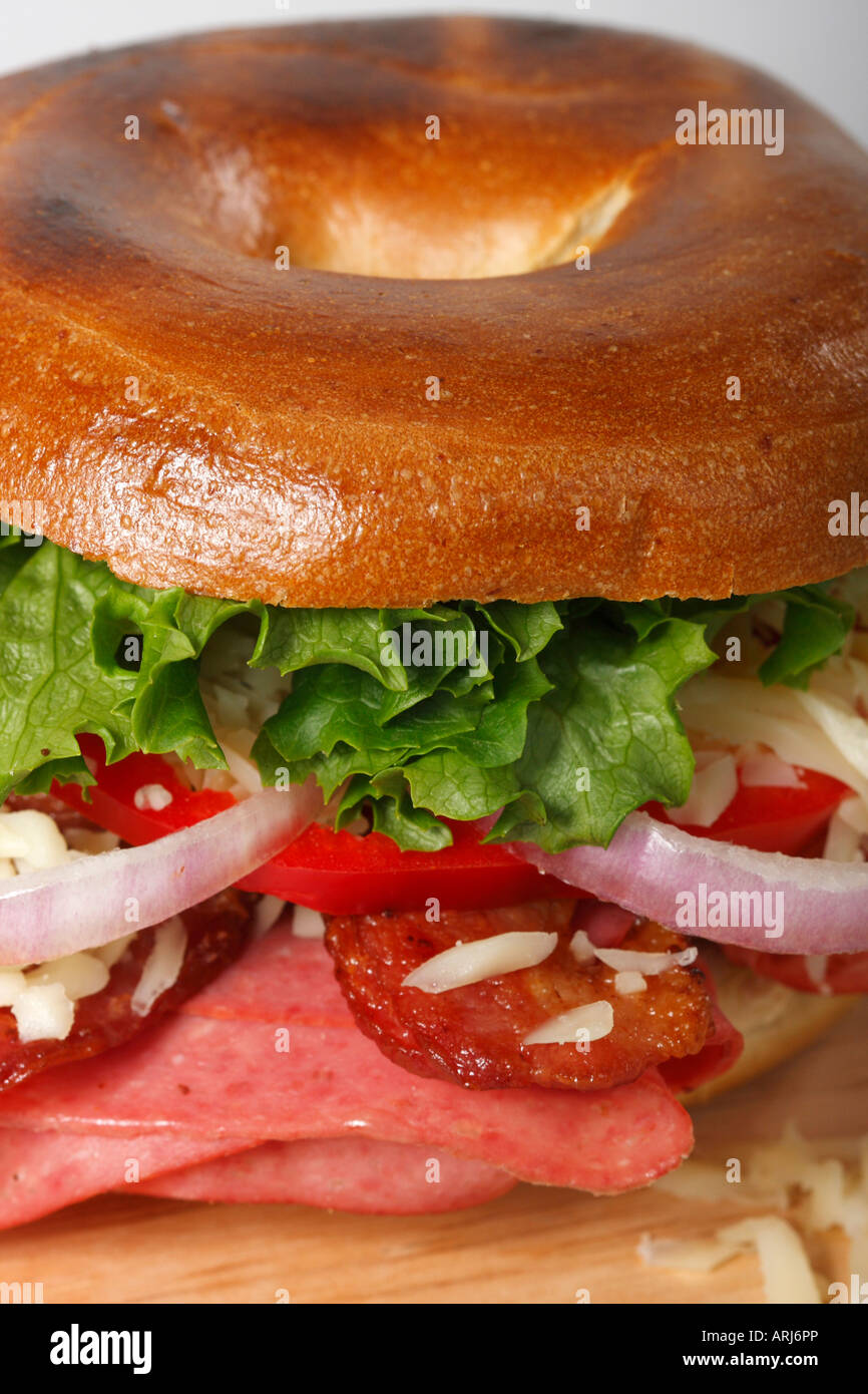 Cross section bagel sandwich ham hi-res stock photography and images ...