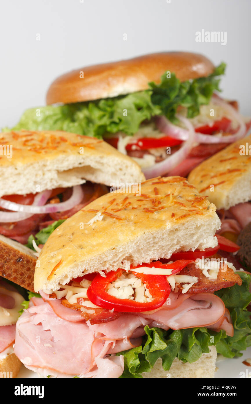 Cross section sandwiches bread ham hi-res stock photography and images ...