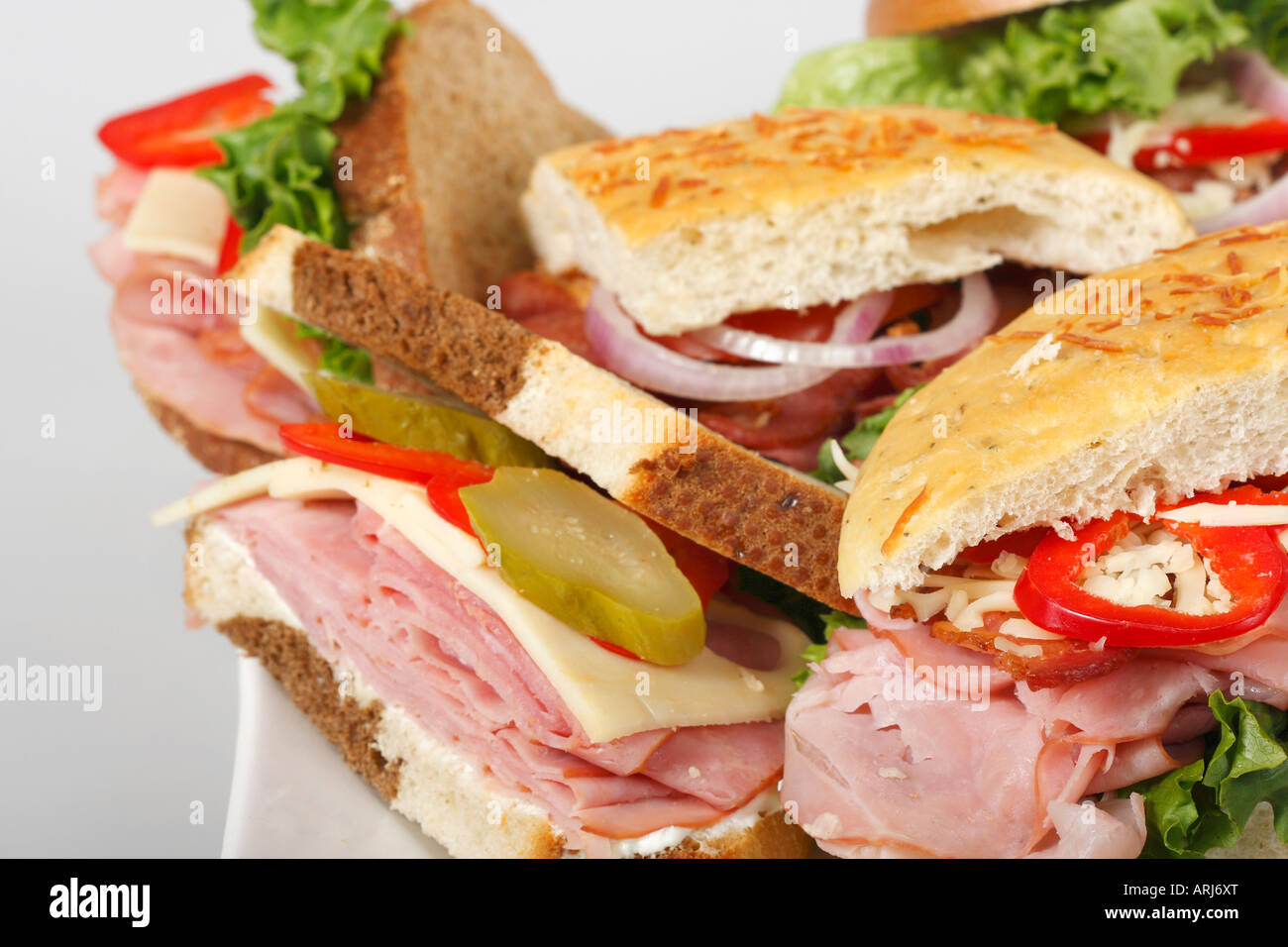 Cross section sandwiches bread ham hi-res stock photography and images ...