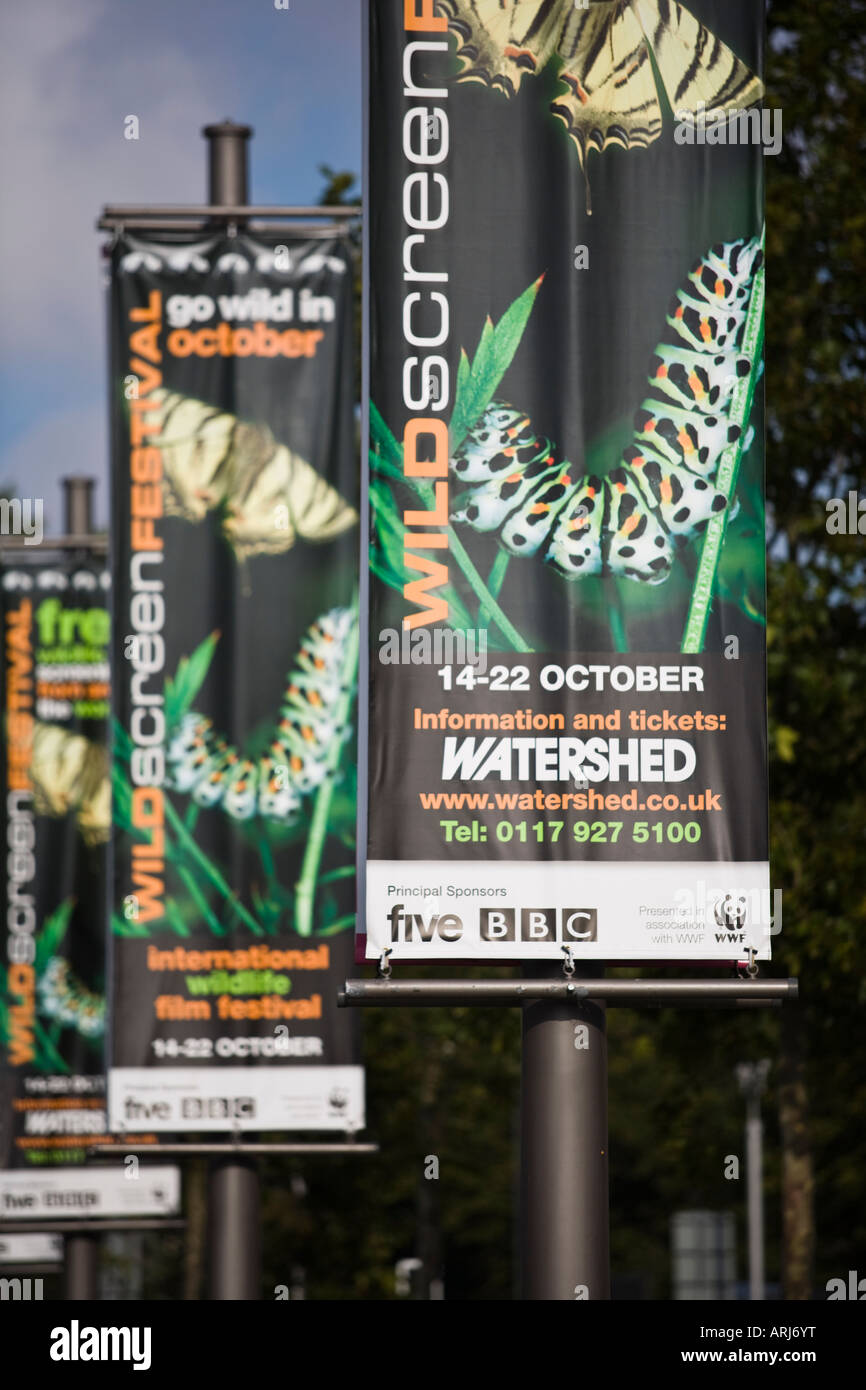 Banner at Wildscreen 2006 Film festival, Bristol, UK Stock Photo - Alamy