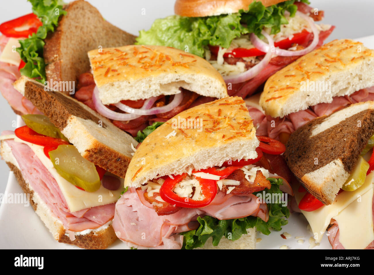 Cross section sandwiches bread ham hi-res stock photography and images ...