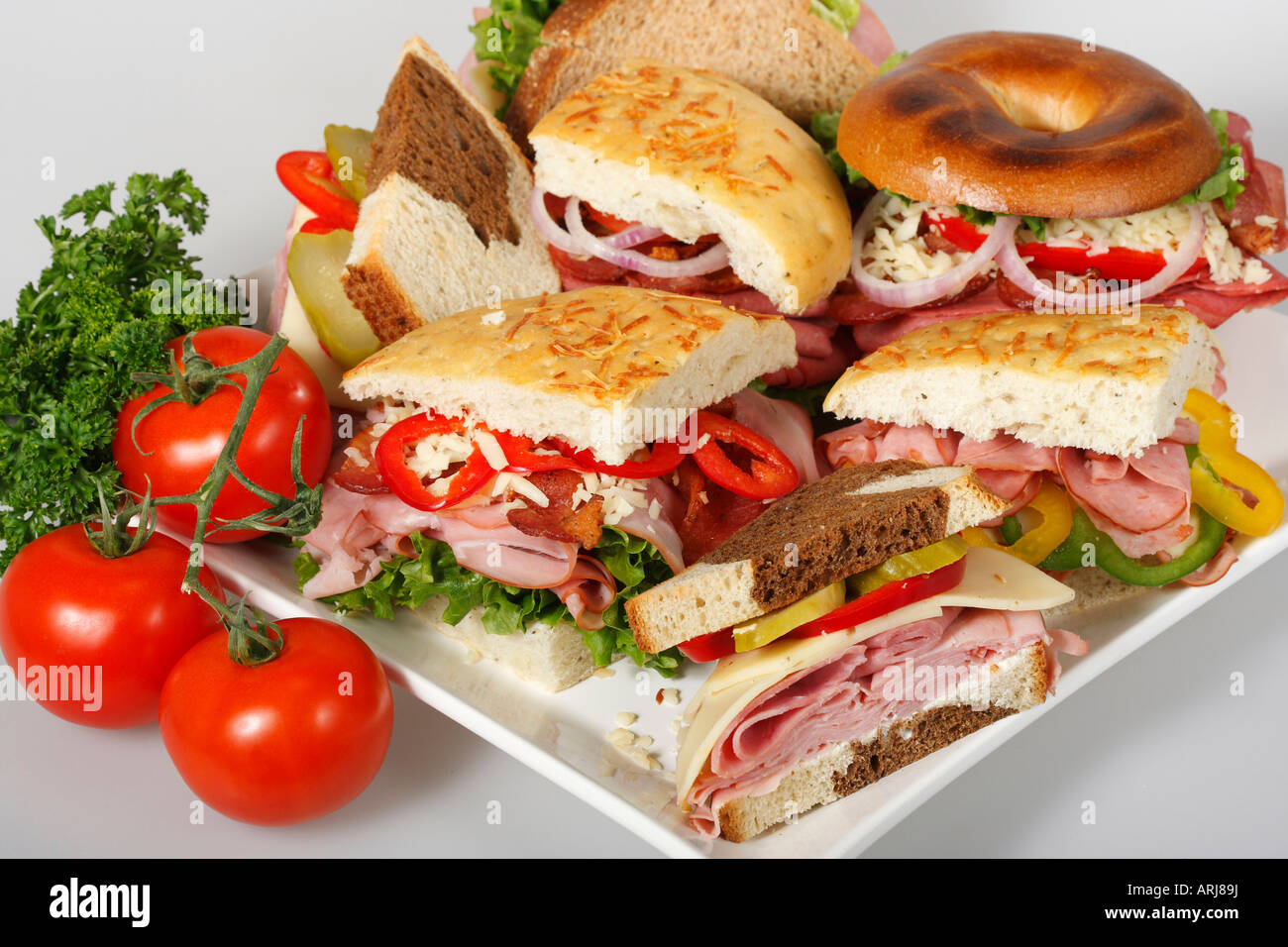 Cross section bagel sandwich ham hi-res stock photography and images ...