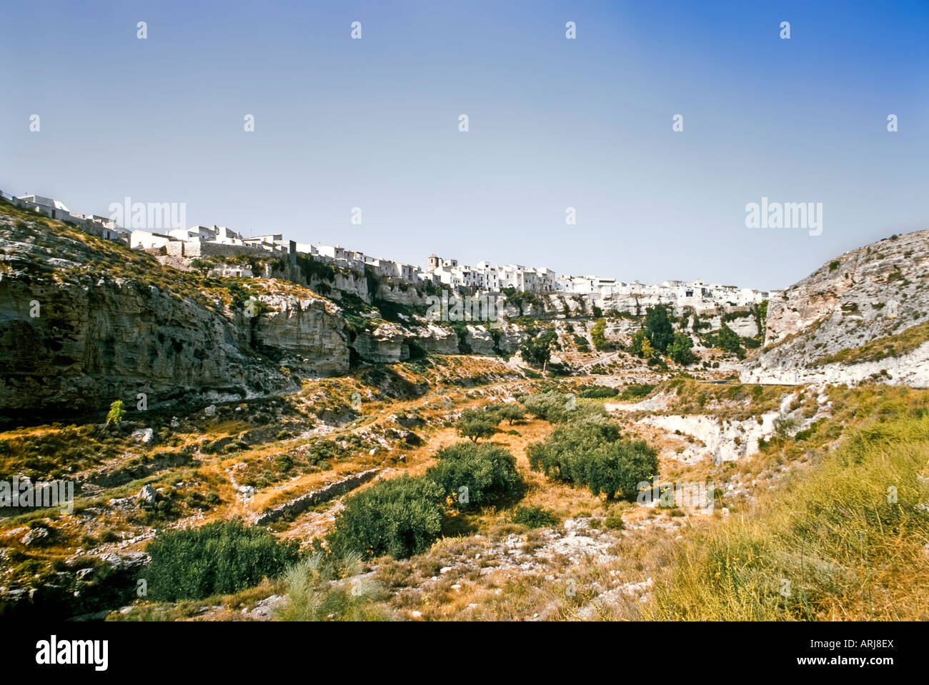 View form Cliff Bottom of Guadalest Stock Photo - Alamy