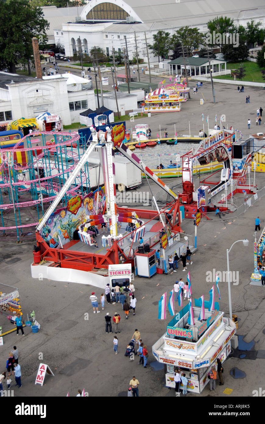 The midway at Michigan State Fair Held at Detroit Michigan MI Stock ...
