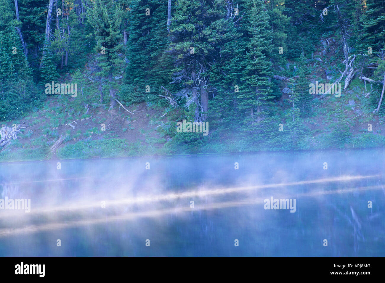 Sunrise on Shadow Lake, Wonderland Trail, Mount Rainier National Park ...
